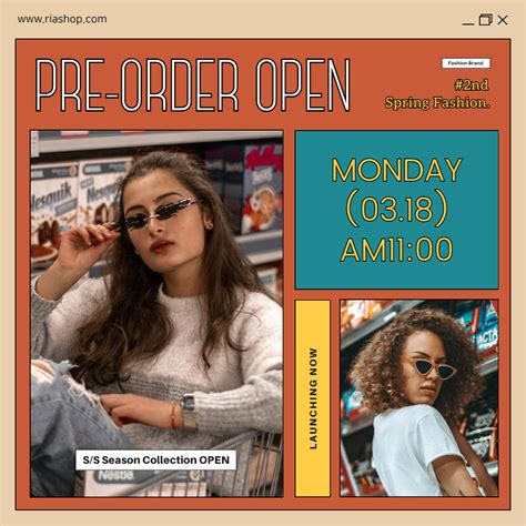 프리오더 패션 의류 쇼핑몰 Sns 템플릿 In 2024 Fashion Brand Spring Fashion Branding