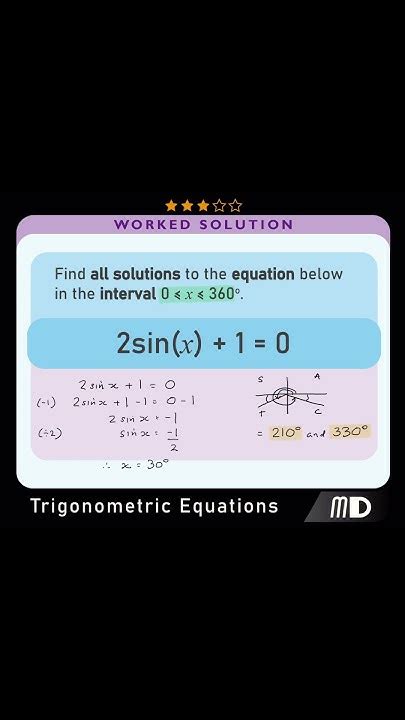 Solving A Trigonometric Equation Maths Math Mathsshorts Mathshorts Mathstricks Mathtricks