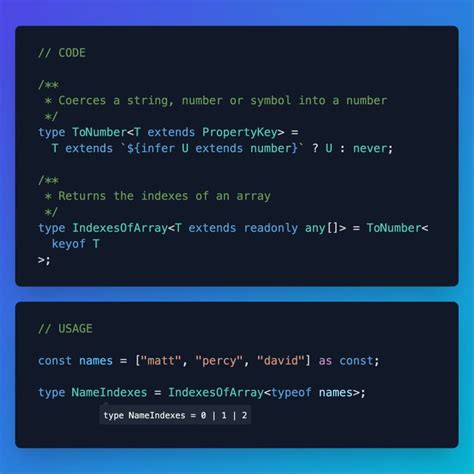 narek boshyan on linkedin here s a beautiful piece of ts code to get the indexes of any as const …