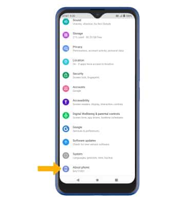 AT T RADIANT Max 5G EA211001 Find IMEI Phone Serial Number AT T