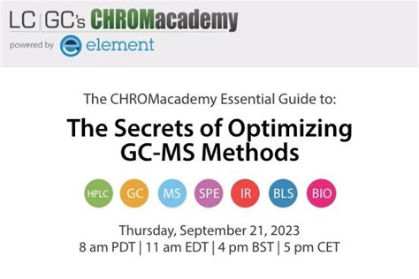 Lcgc International On Linkedin The Secrets Of Optimizing Gc Ms Methods
