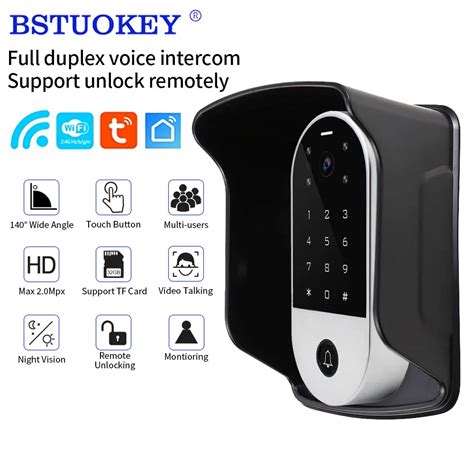 와이파이 투야 스마트 앱 비디오 도어 폰 Rfid 카드 키패드 1080p 홈 야외 초인종 카메라 와이파이 비디오 인터콤 액세스 제어 Aliexpress