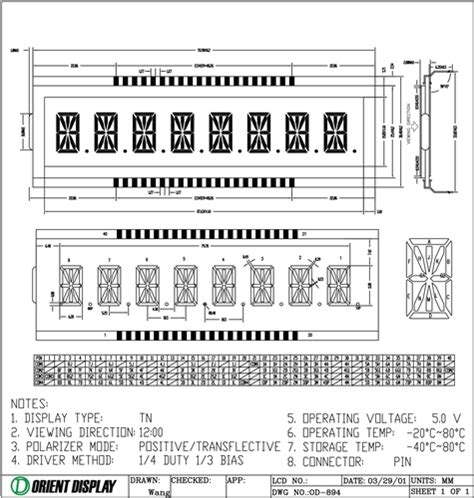 Lcd Glass Display Panels And Screens Orient Display Manufacturer