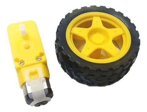 Rueda Con Motor Dc Biaxial Amarillo Proyectos Arduino Cuotas Sin Interés
