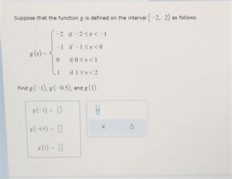 Solved Suppose That The Function G Is Defined On The Chegg