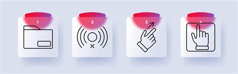 Interface Set Icon Folder Disabled Signal Touch Gestures Swipe Interface Set Icon Folder Disabled Signal Touch Gestures Swipe