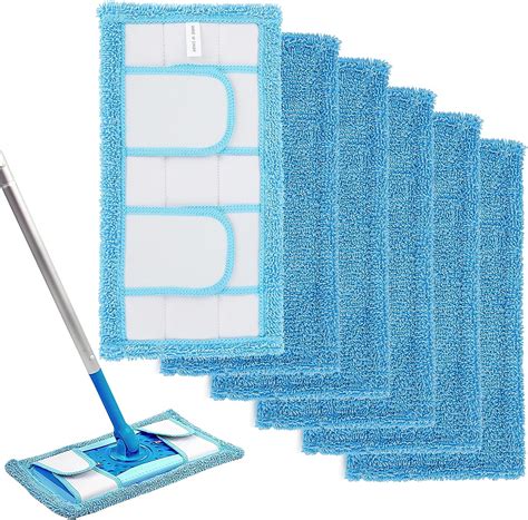 Jmiatry 6 Pcs Flash Speed Mop Refill Wipes Reusable Mop Refill Pads