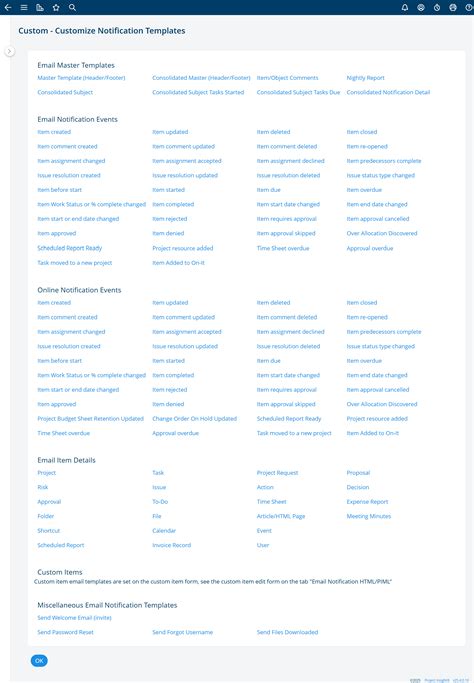 Customize Notification Templates Project Insight Help Center