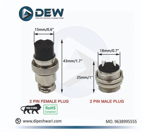 Gx16 4pin Round Shell Connector At ₹ 28 Piece Mini Round Shell