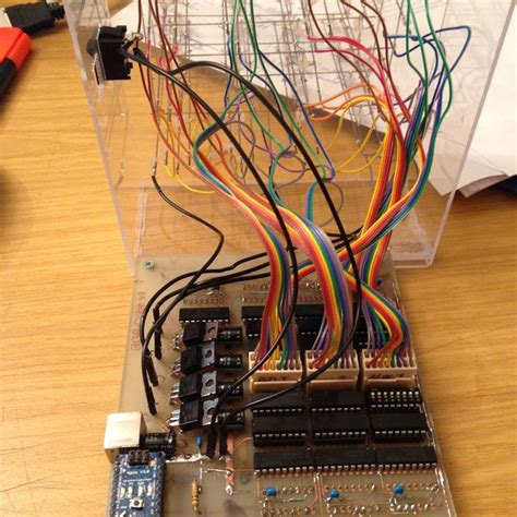 iot rgb led cube 4x4x4 with bluetooth
