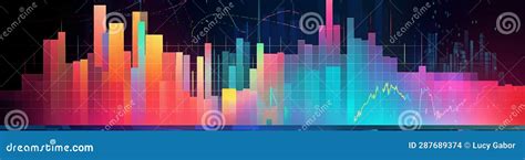 Data Visualization Charts Diagrams Vibrantly Illustration With Spectacular Background Stock