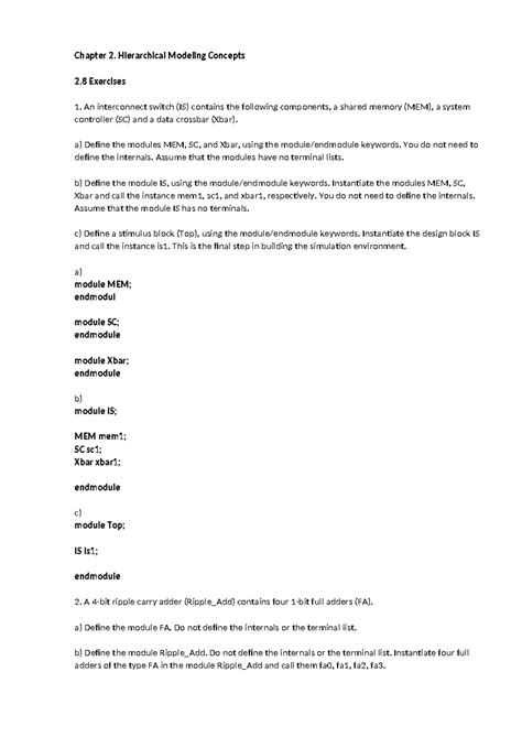 Chapter 2 Hierarchical Modeling Concepts Chapter 2 Hierarchical