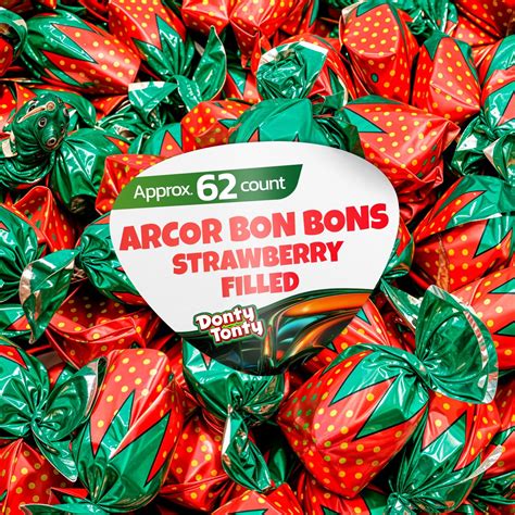 Arcor Strawberry Bon Bons 1 Mda05 Lb Individually Wrapped Hard Candy