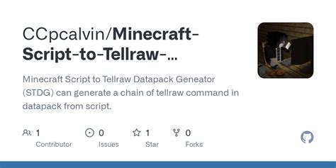 Github Ccpcalvin Minecraft Script To Tellraw Datapack Geneator Minecraft Script To Tellraw