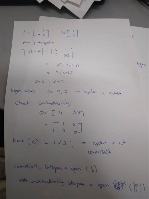 Solved Consider The System Defined By Show That This System Cannot