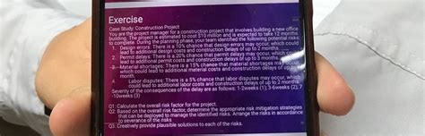 Solved Exercise Case Study Construction Project You Are The Chegg