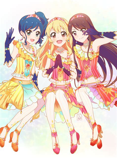 Hoshimiya Ichigo Kiriya Aoi And Shibuki Ran Aikatsu And 1 More