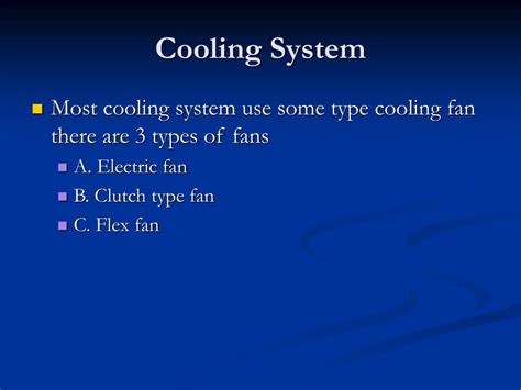 PPT Cooling System PowerPoint Presentation Free Download ID