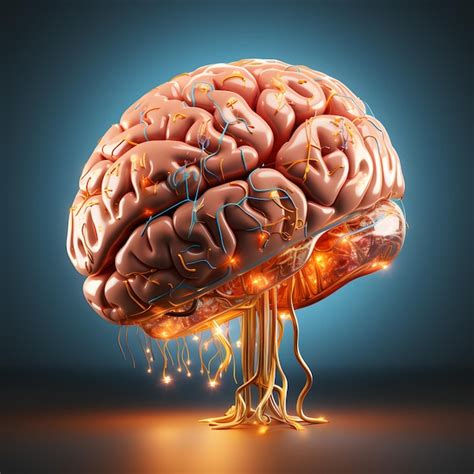 Premium Ai Image Human Brain 3d Rendering