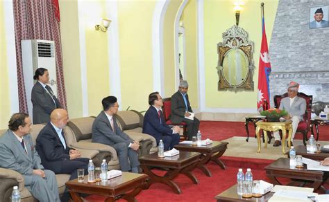 Samsung Electronics Global President Pays Courtesy Call On President Paudel Myrepublica The