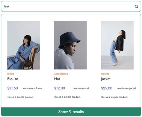 Styling Settings Smart Woocommerce Search