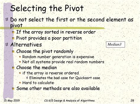 Cs 615 Design And Analysis Of Algorithms Ppt Download