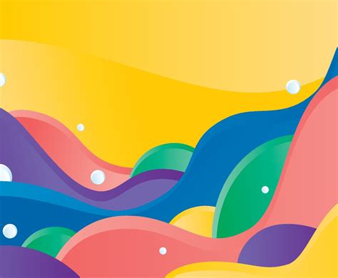 Colourful Wavy Shape Background