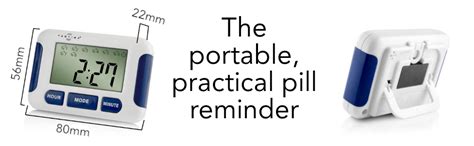 Tabtime Timer Electronic Pill Reminder With 8 Alarms Per Day Essential For Parkinsons