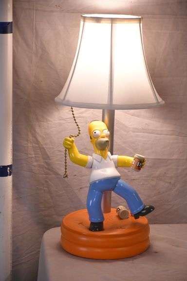 Homer Simpson Automated Lamp With Shade 4979 081 Rh Lee And Co