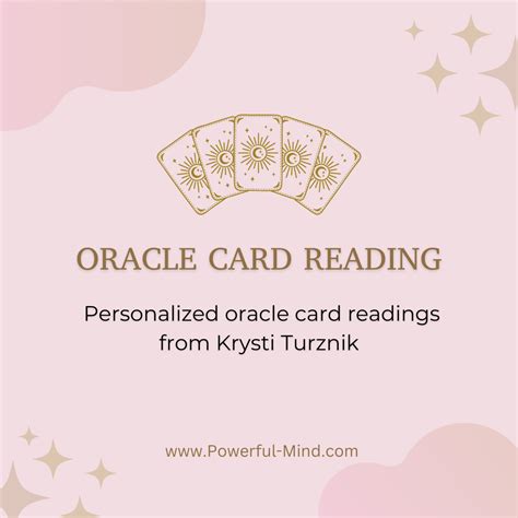 Personalized Annual Oracle Card Reading From Krysti Krysti Turznik Member Center