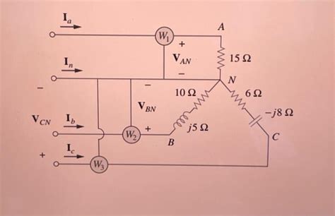 Solved 8 The Figure Shows An Unbalanced Three Phase Load