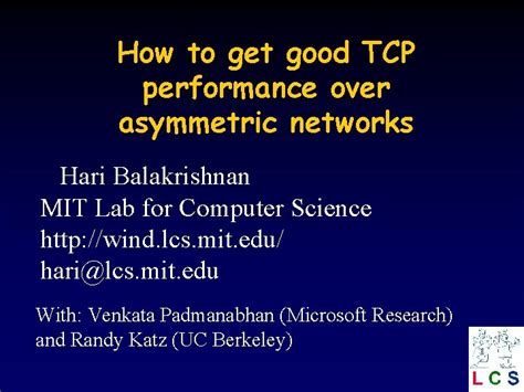 How To Get Good Tcp Performance Over Asymmetric