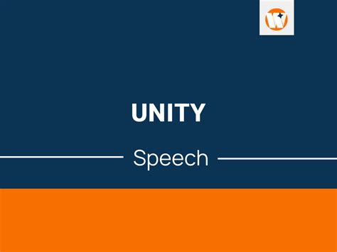 A Speech On Unity In English
