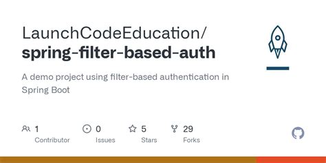 GitHub LaunchCodeEducation Spring Filter Based Auth A Demo Project Using Filter Based
