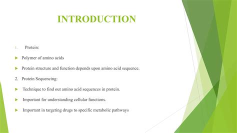 protein sequencing and its application in bioinformatics pptx