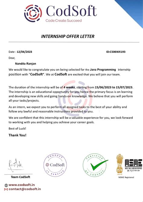 nandita ranjan on linkedin connections internship javaprogramming