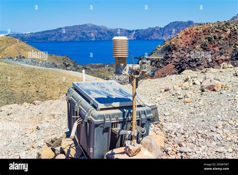 Seismic And Gps Station Detecting Volcanic Activity At Nea Kameni Island Smoldering Crater With
