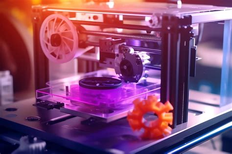 Ia Generativa Impresora 3d Moderna Impresión De Figuras De Primer Plano