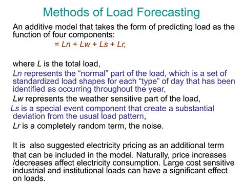 load forecasting ppt gas and electric home utilities