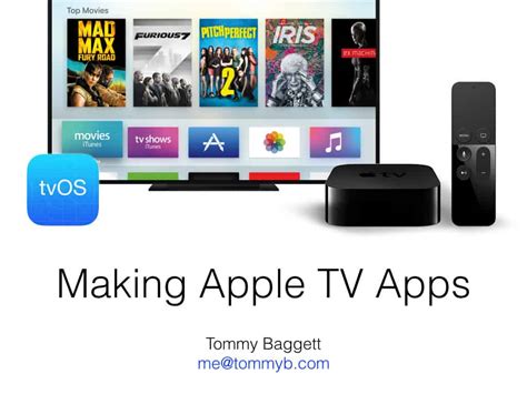 Making Apple Tv Apps” Video Now Available Tommy Baggett