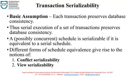 Transaction Serializability In Dbms Pptx
