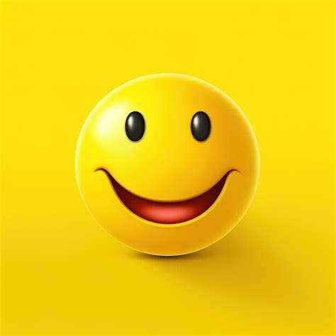 Premium Photo Yellow Smiley Face Painted