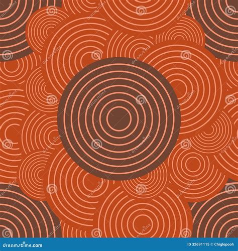 Circles Ornament Seamless Pattern Stock Vector Illustration Of