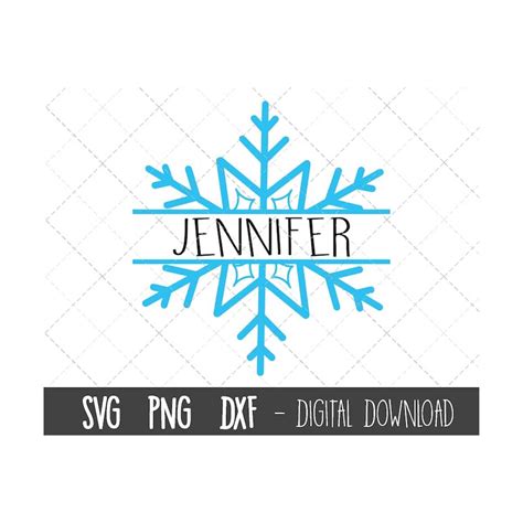 Snowflake Svg Snowflake Name Frame Svg Christmas Svg Wint Inspire Uplift