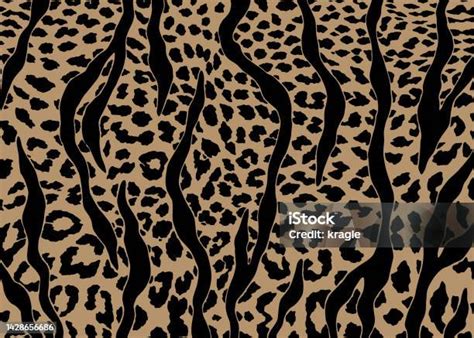 레오파드 얼룩말 패턴 디자인 벡터 일러스트 레이 션 배경 일러스트레이션에 대한 스톡 벡터 아트 및 기타 이미지 일러스트레이션 표범 갈색 Istock