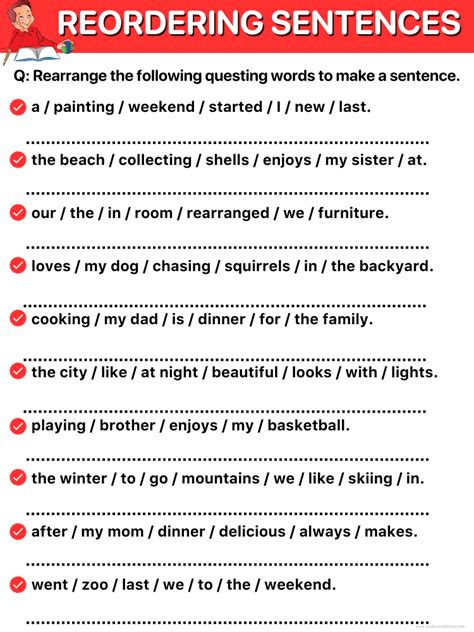 10 Examples Of Reordering Sentences With Answers July 2025