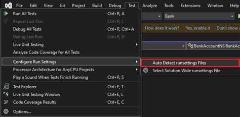 Configuración De Pruebas Unitarias Con Un Archivo Runsettings Visual