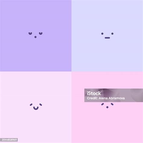 재밌는 얼굴들 다양한 감정을 가진 귀여운 이모티콘 모음 정사각형 모양 만화 아바타 포스터 배너 만화 스타일 플랫 디자인 가공의