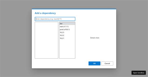 Add A Dependency Forked Codesandbox