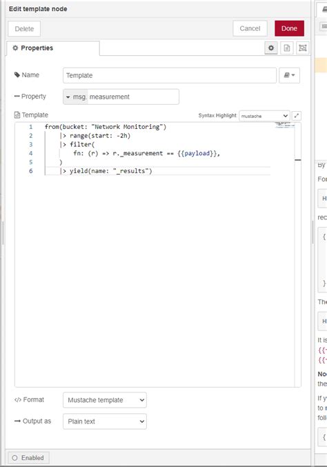 Using A Variable Within An Influxdb Node General Node Red Forum